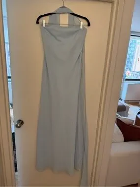 Azazie | Dresses | Azazie Strapless Light Blue Wedding Guest Dress ...